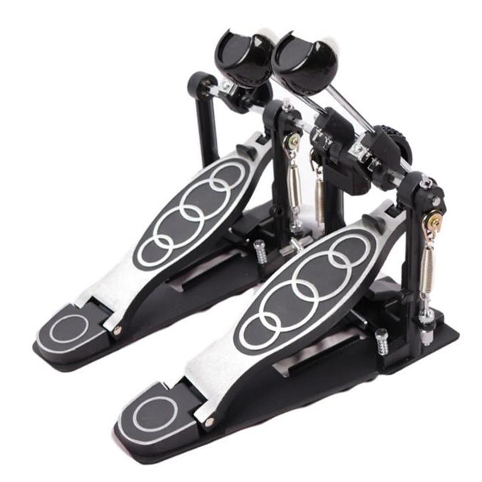 No Slip Two Chain Double Kick Drum Pedal, Bass Drum Pedal 2 Way Beater ...
