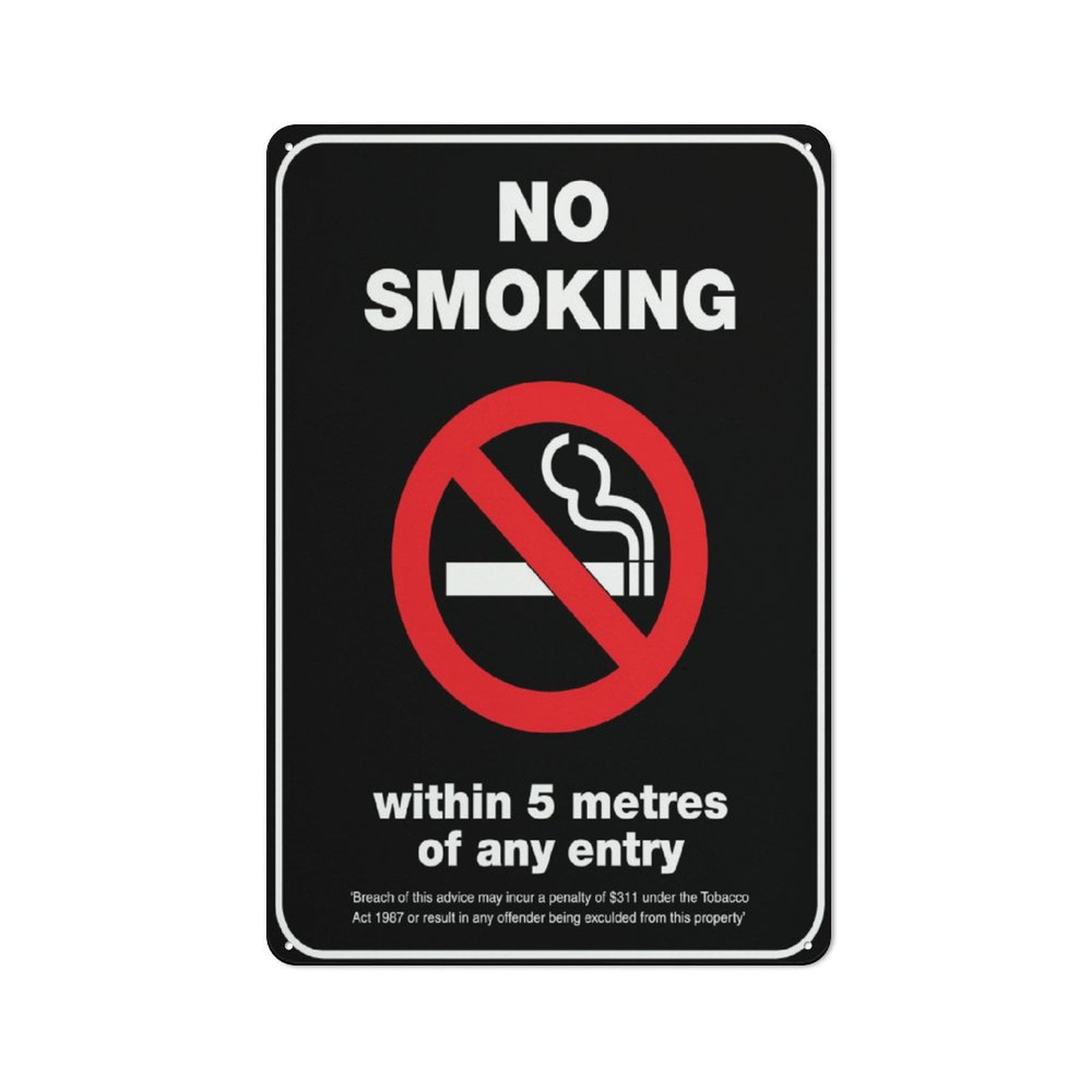 No Smoking Black Sign For House Door Office Business Yard,Metal ...