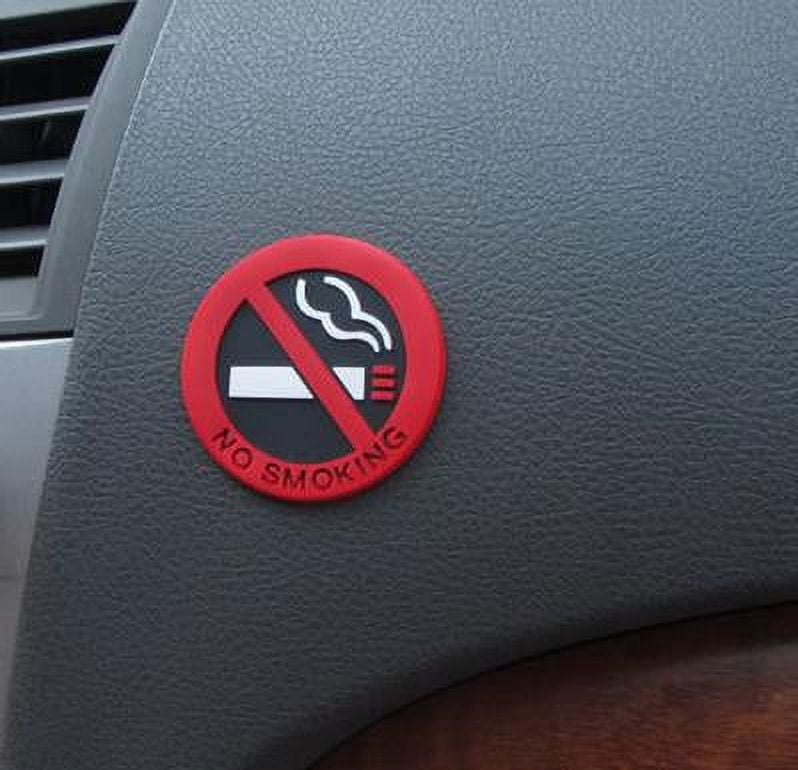 No Smoking Car Stickers Styling Round Red Sign Vinyl Car Sticker ...