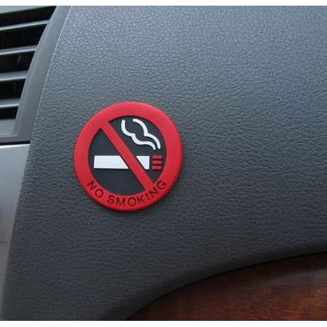 No Smoking Car Stickers Styling Round Red Sign Vinyl Sticker - Walmart.com