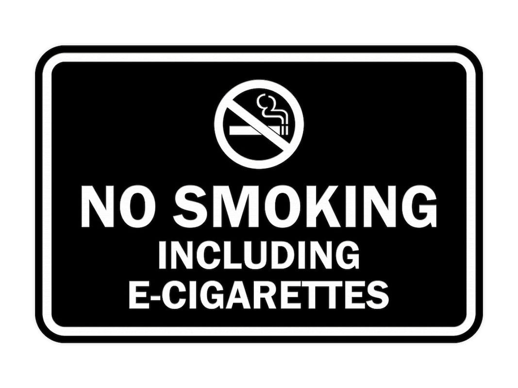 No Smoking Including E Cigarettes Sign Warning Tin Sign Home Kitchen ...