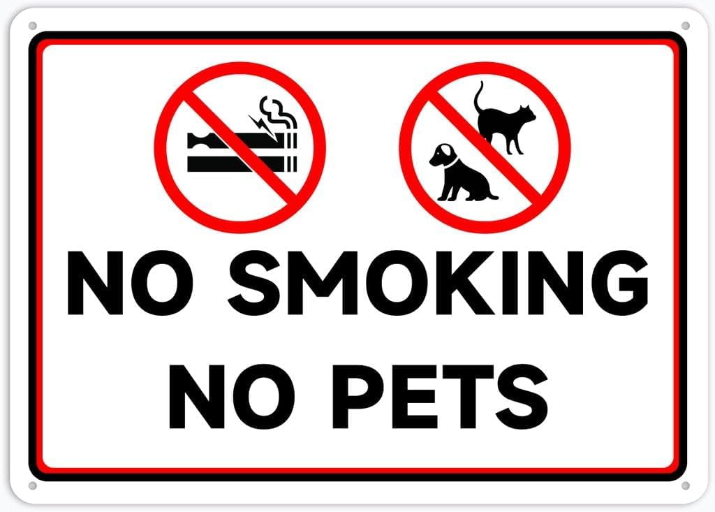 No Smoking No Pets Sign Safety Restriction Alert Attention Caution ...