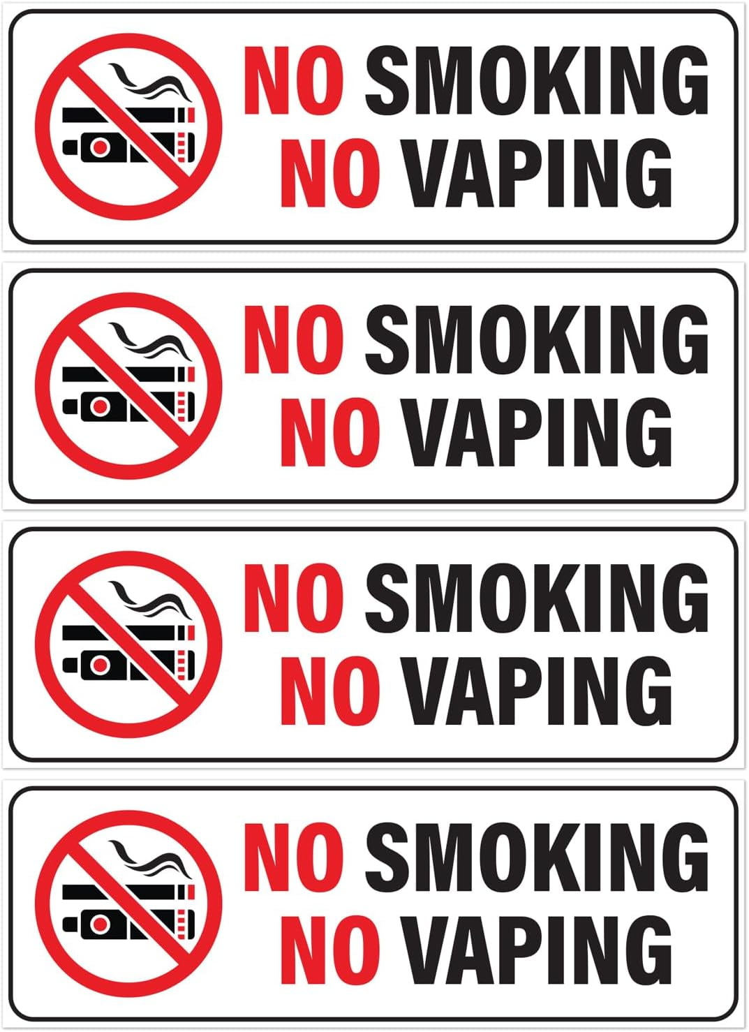 No Smoking No Vaping Signs, Self Adhesive Vinyl Sticker for Cars or ...