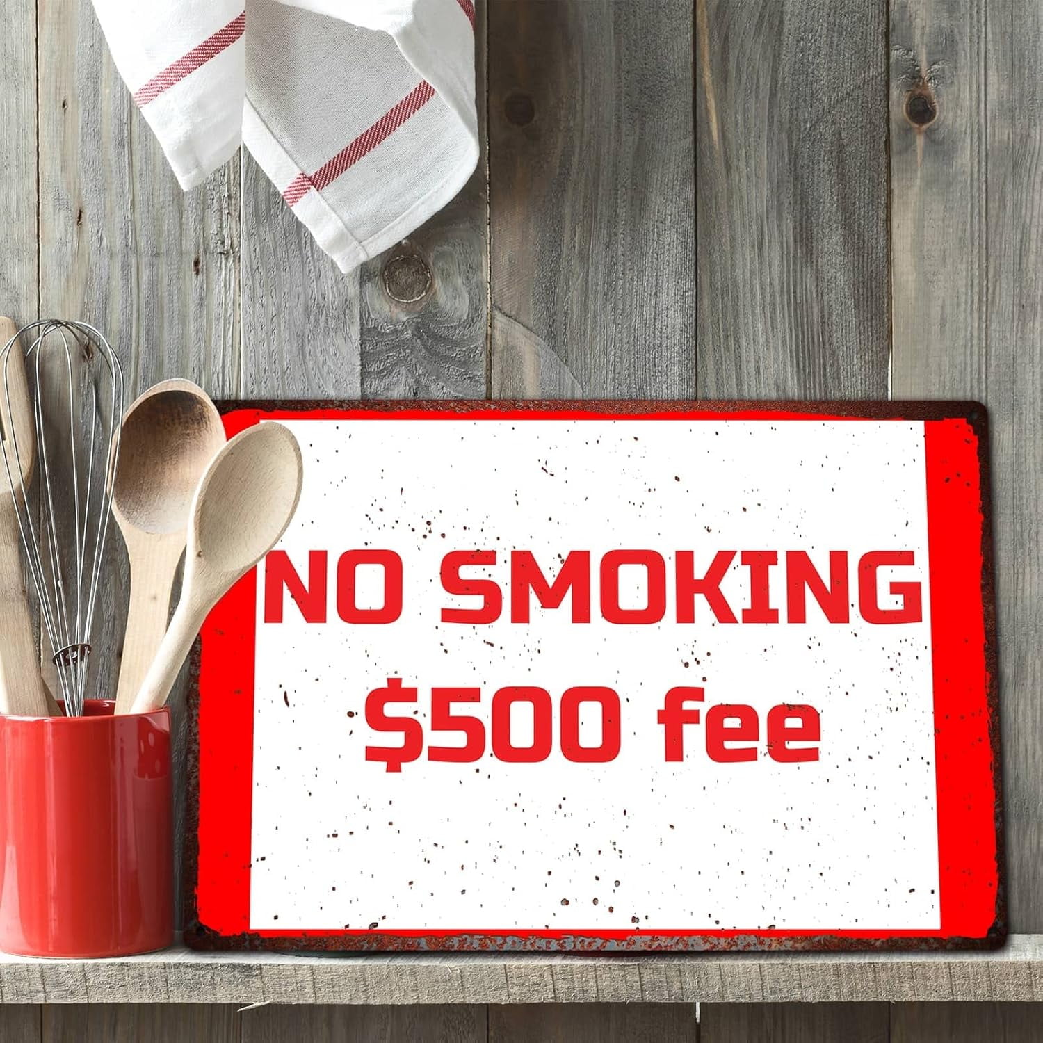 No Smoking No Vaping Sticker Sign Metal Tin Sign, No Smoking Metal Tin ...