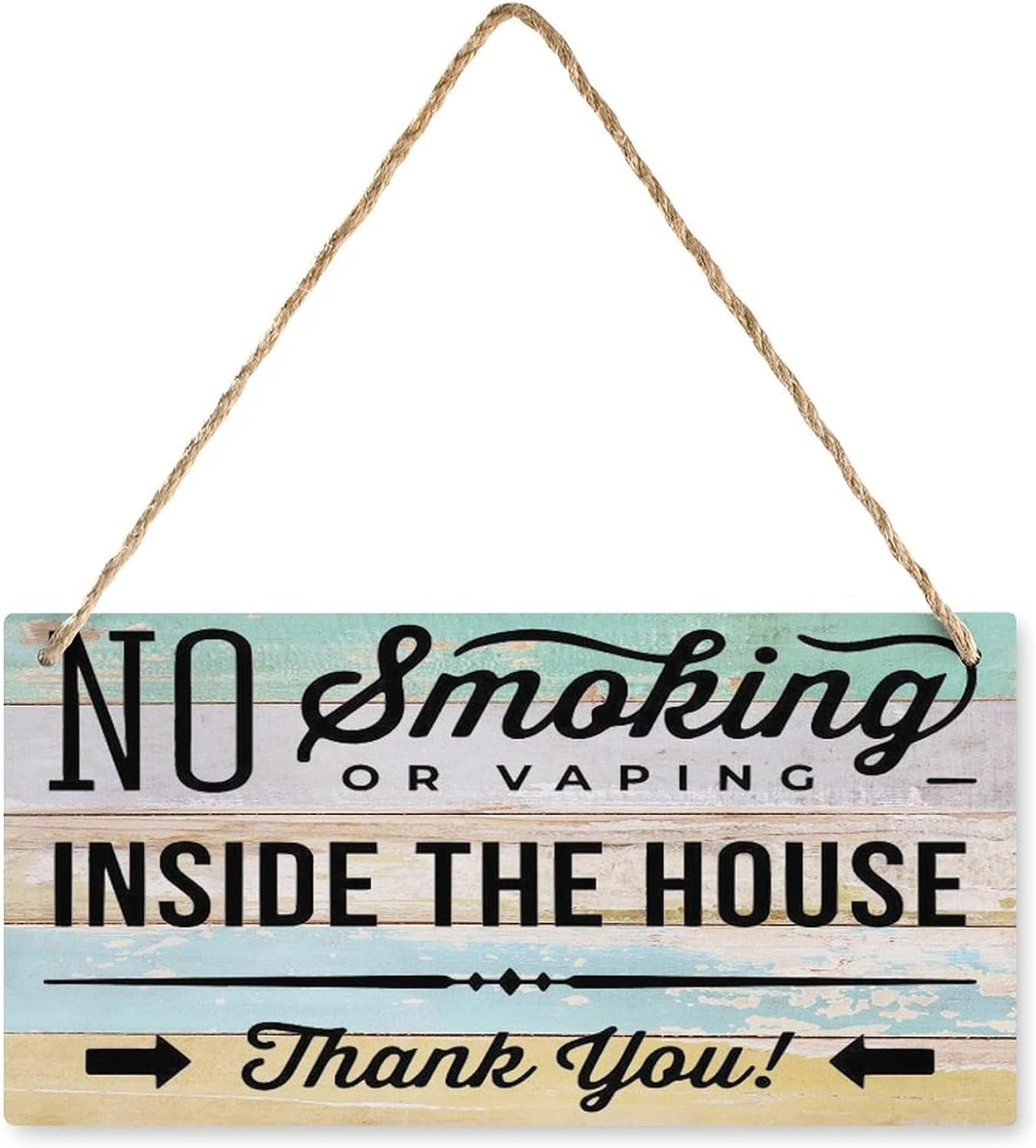 No Smoking Or Vaping Inside The House Wooden Sign 12"x 6" Decorative ...