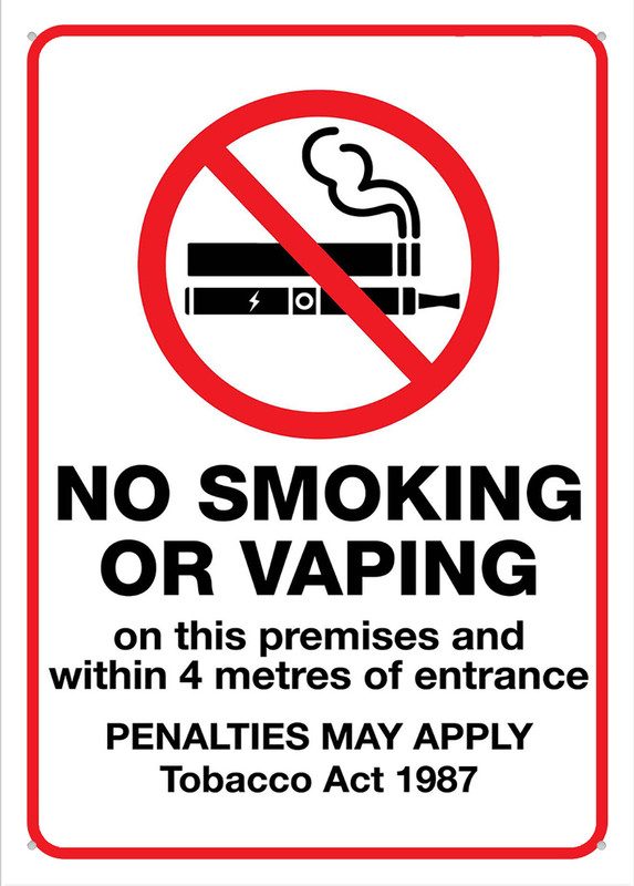 No Smoking Or Vaping On This Premises Sign Outdoor, Uv Printed Rust ...