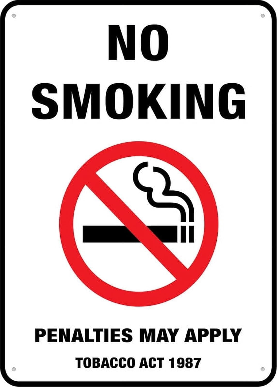 No Smoking Penalties May Apply Rust Free Aluminum Easy to Read & Sturdy ...