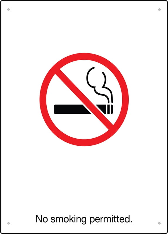 No Smoking Permitted Sign 8 X 12 Inches Rust Free . Aluminum - Uv ...