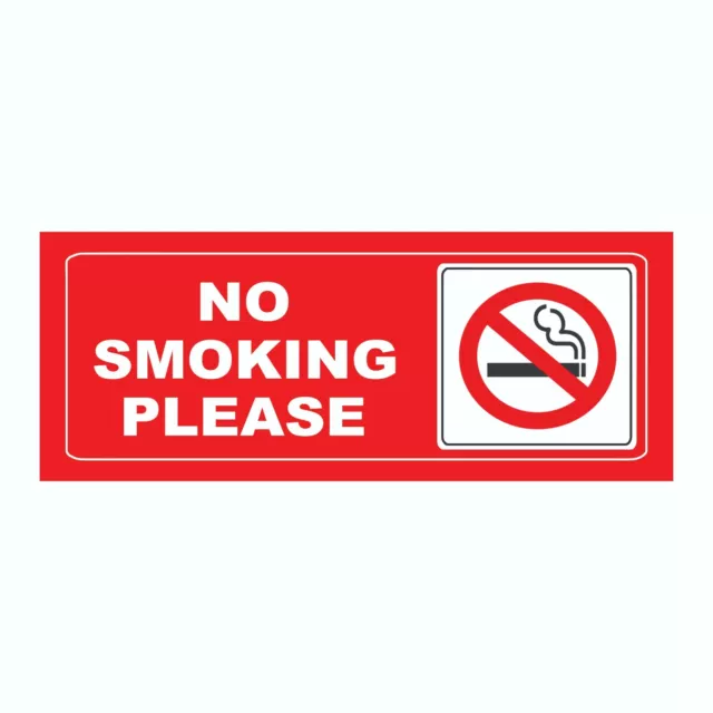 No Smoking Please Sign Sticker Phone Decal Water Bottle Stickers Car ...