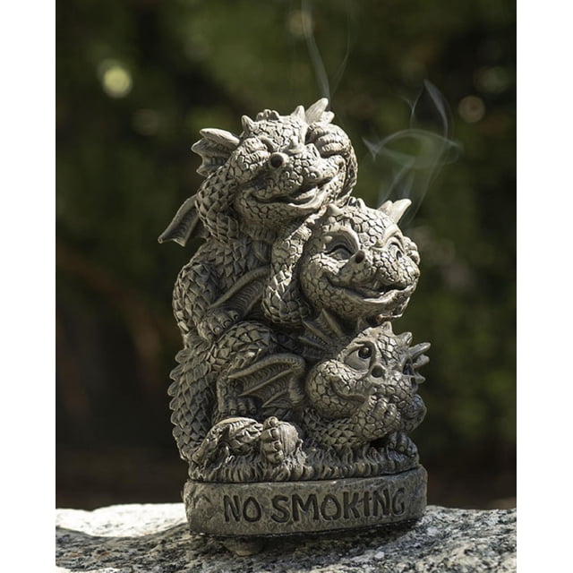 No Smoking See Hear Speak No Evil Whimsical Dragons Backflow Incense ...