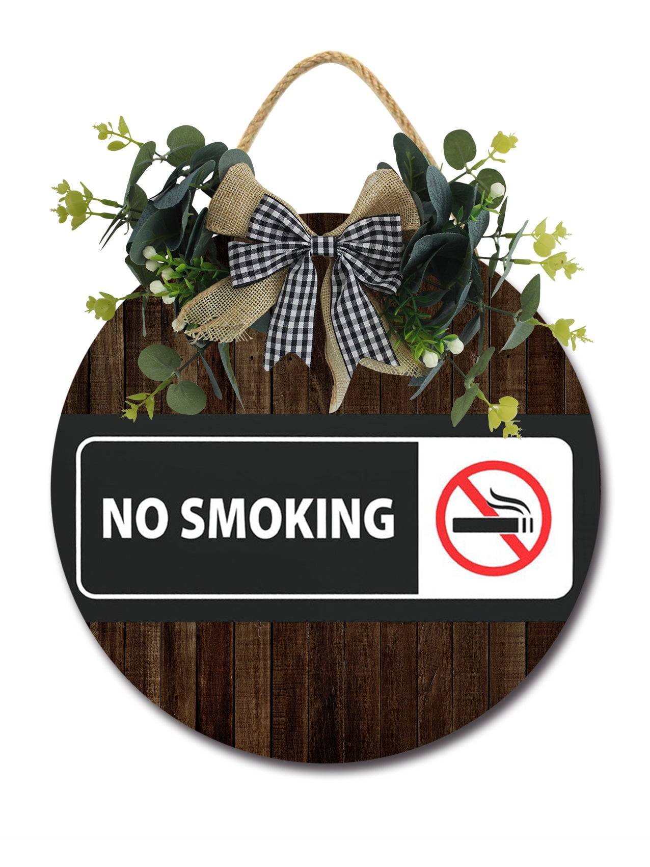 No Smoking Sign Farmhouse Wood Sign Front Porch Decor Rustic Wooden ...