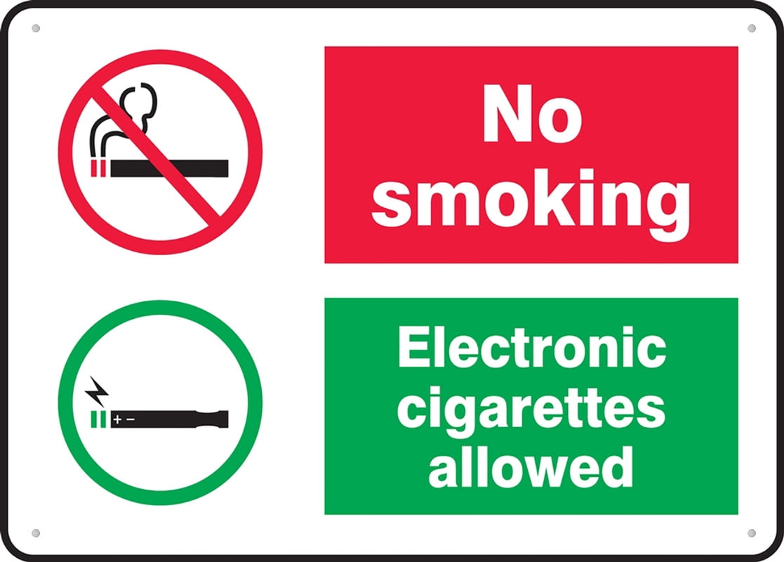 No Smoking Sign No Smoking Electronic Cigarettes Allowed 8"X12" Rust ...