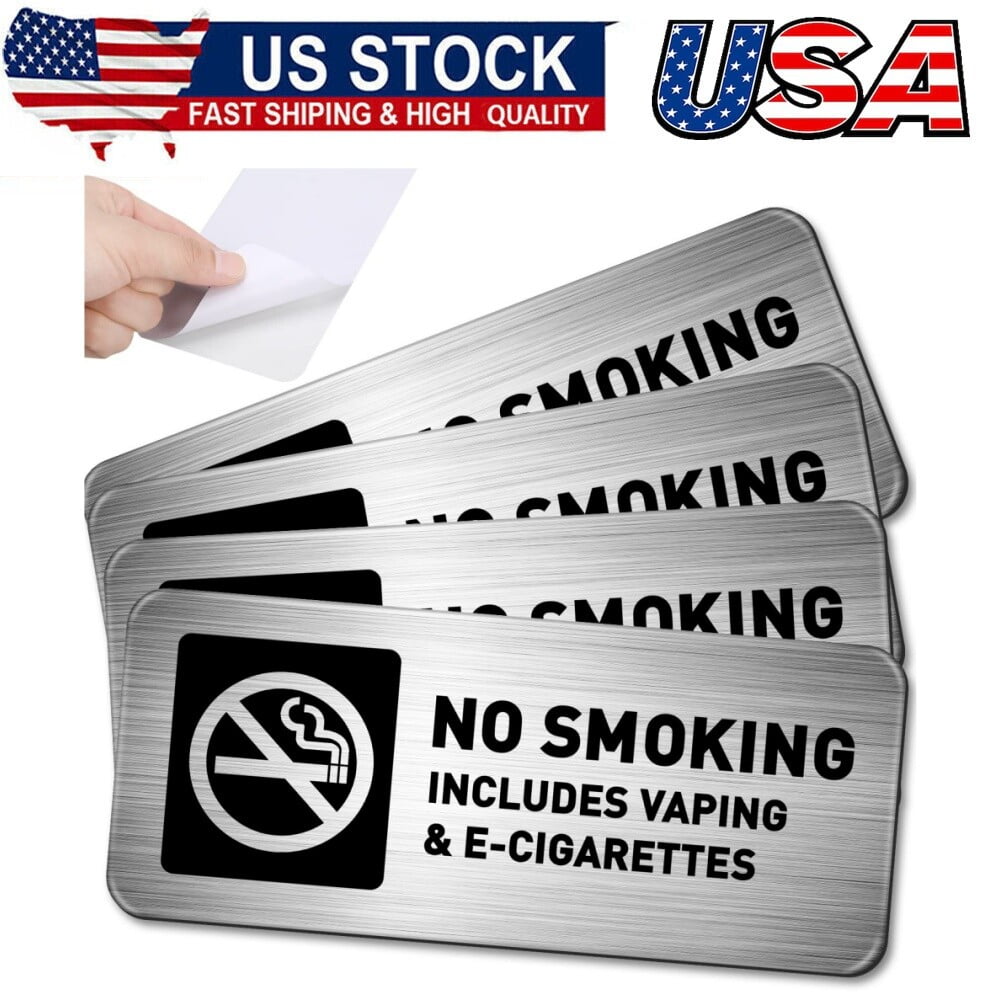 No Smoking Sign No Vaping Sign for Home Business Metal Self Adhesive No ...