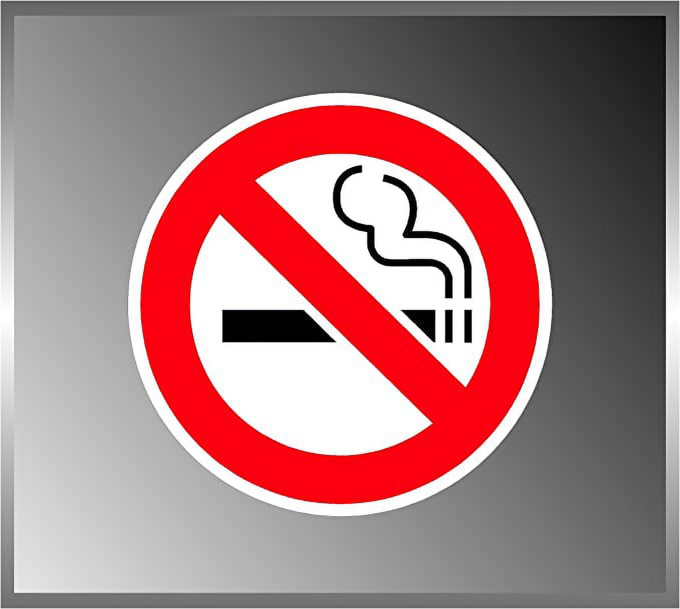 No Smoking Sign Smoking Prohibited Warning Vinyl Decal Bumper Sticker 5 ...