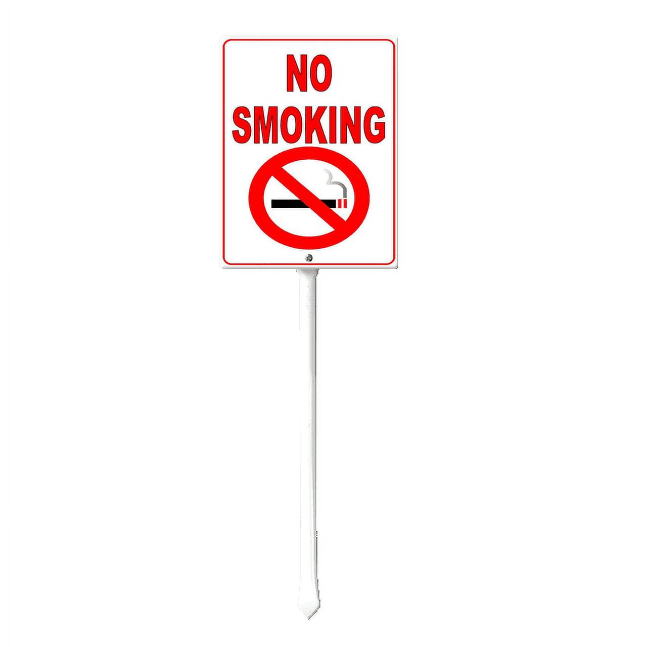 No Smoking Sign With Metal Stake, 8" x 23.6" Aluminum Yard Sign for ...