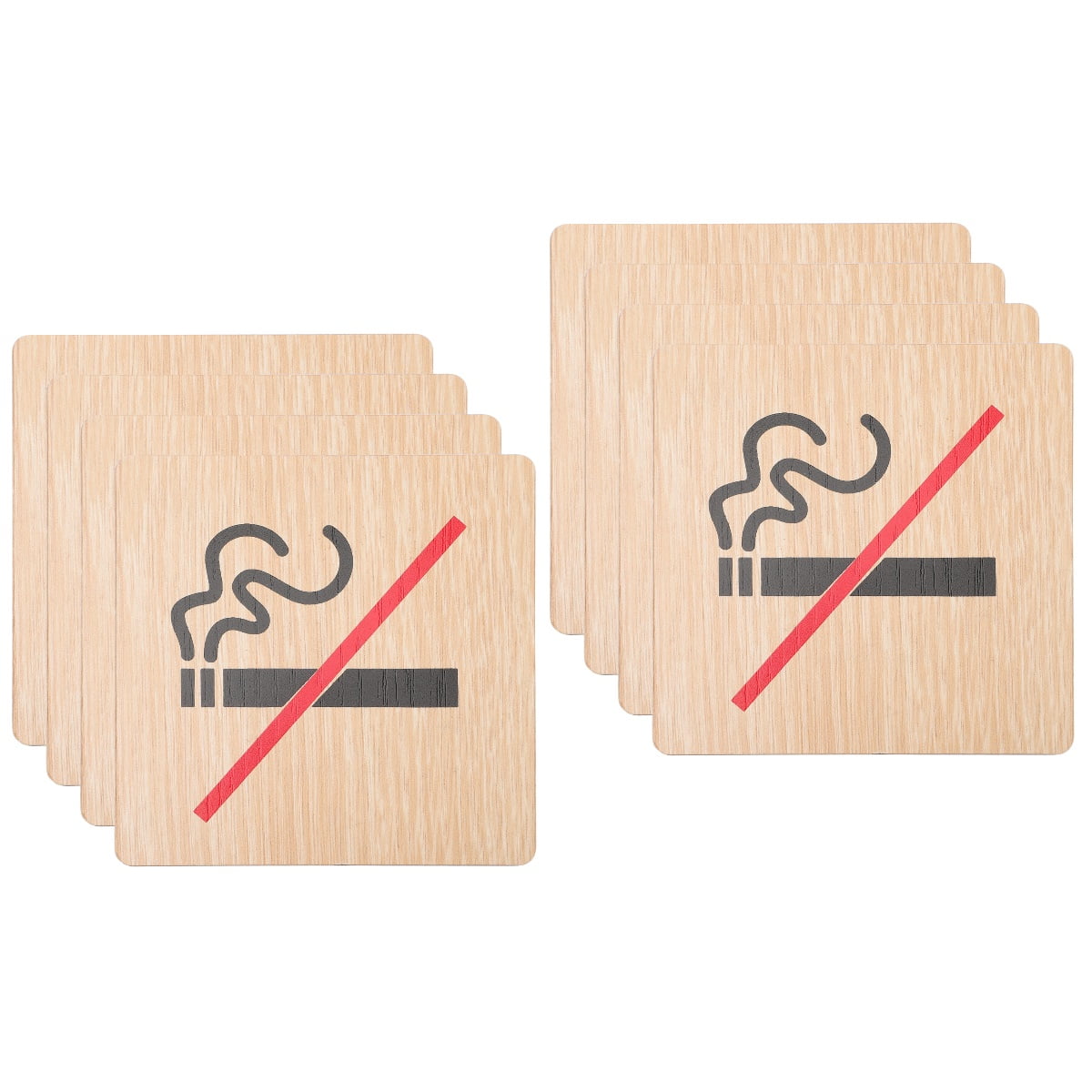 No Smoking Sign Wooden Sticker Public Stickers Emblems Hotel Warning ...