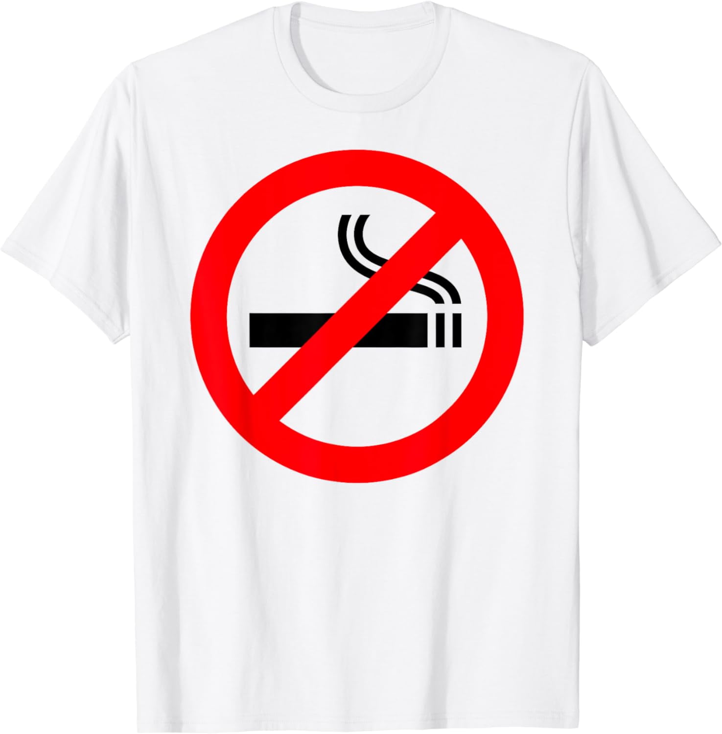 No Smoking Symbol novelty No Smoking Sign Short T-Shirt - Walmart.com