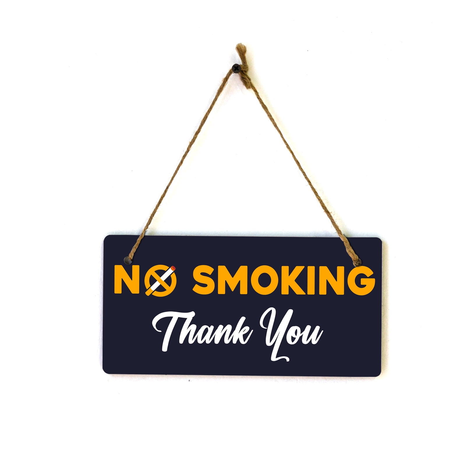 No Smoking Thank You 5x10 Hanging Plus Wall or Door Sign | Home ...