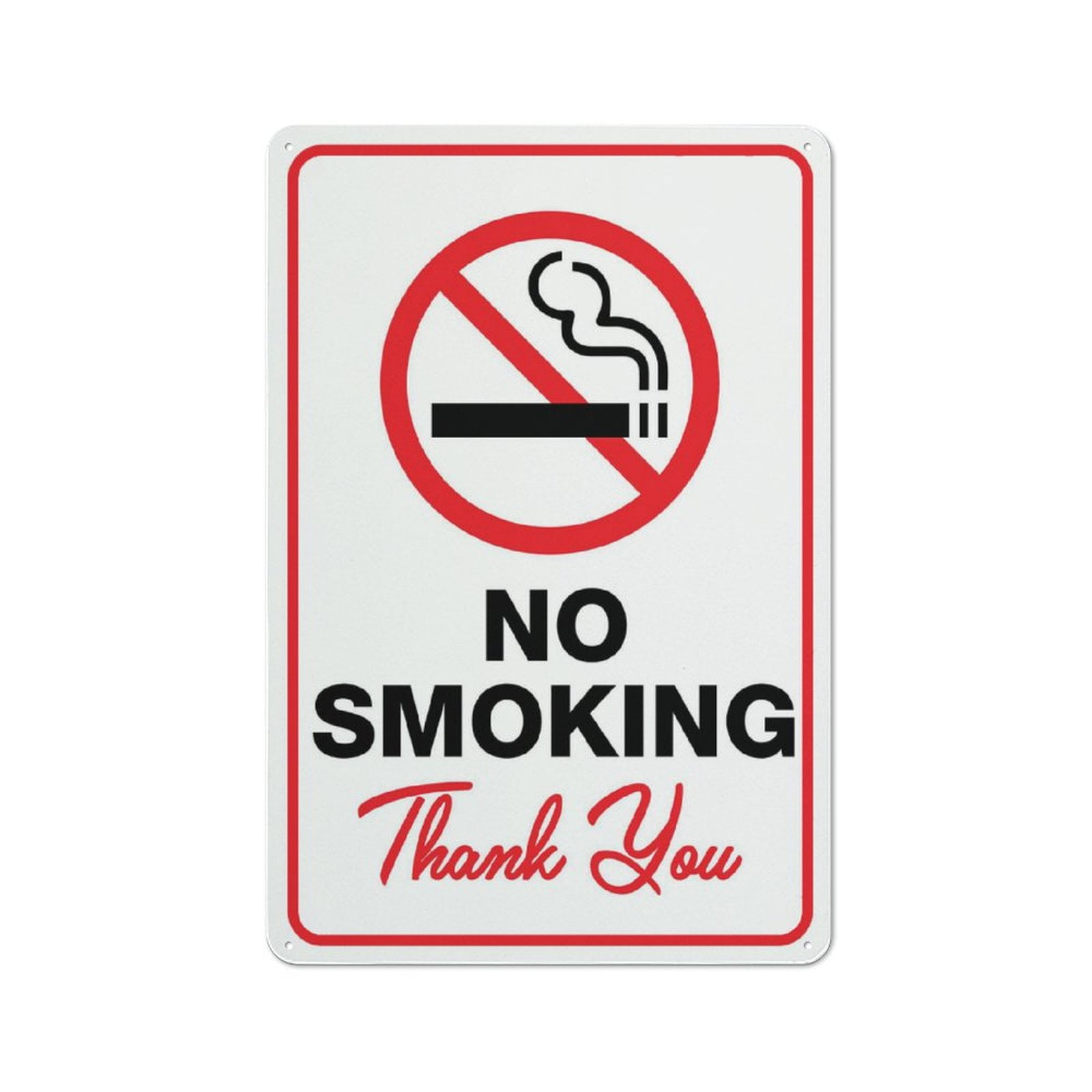 No Smoking Thank You Sign 8 X 12 Inches Rust Free Aluminum - Uv ...