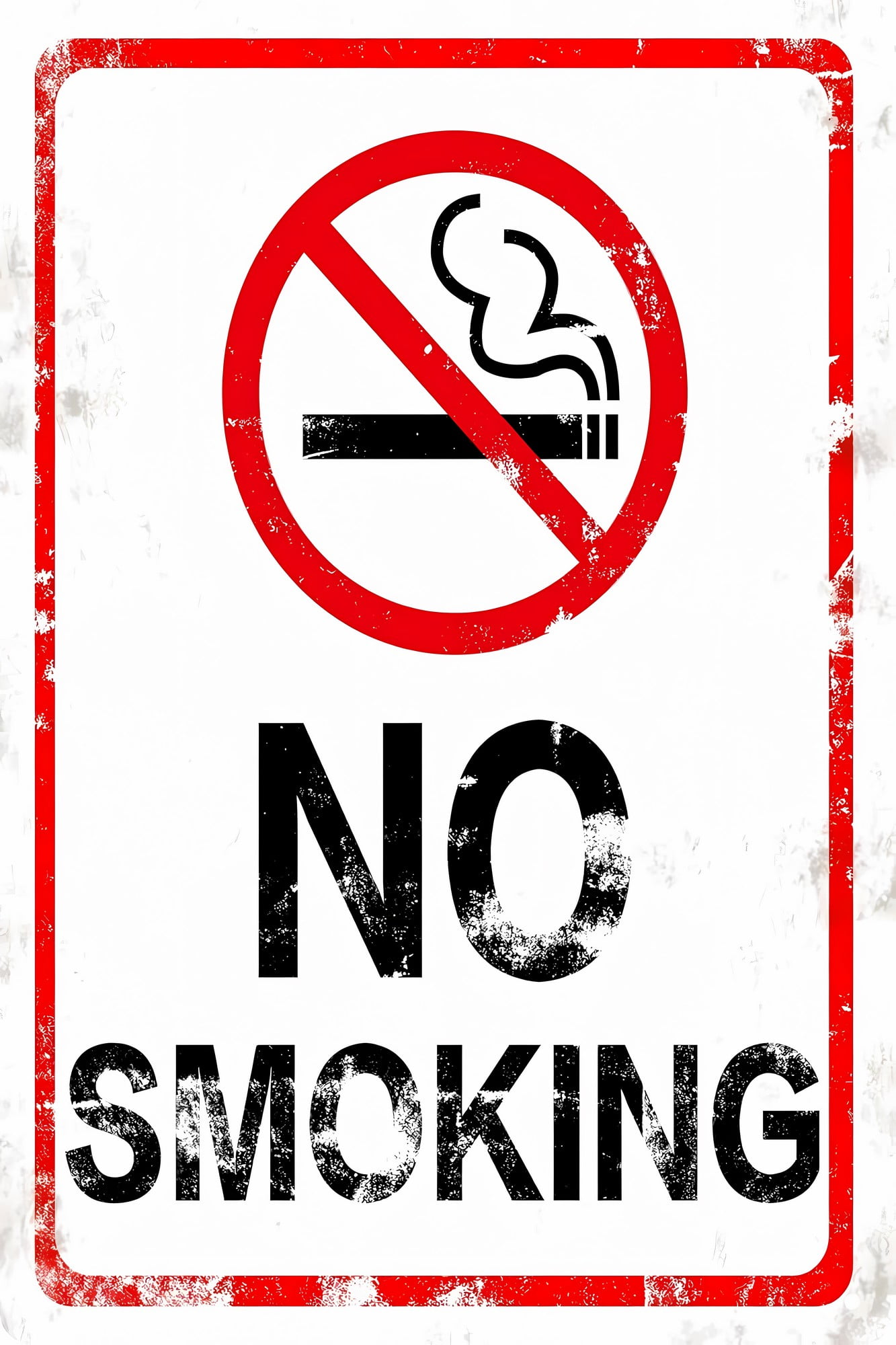 No Smoking Tin Sign - 8"x12", Vintage Metal Decor for Home, Farm, Bar ...