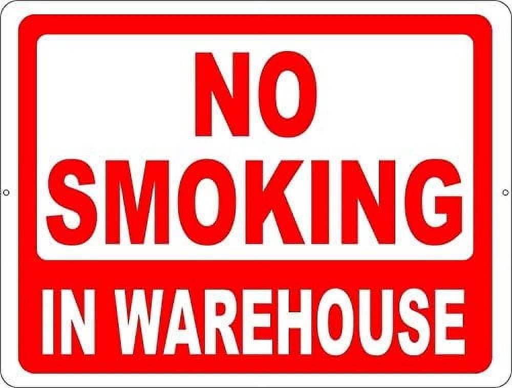 No Smoking Tin Sign No Smoking in Warehouse Funny Sign Decoration Home ...