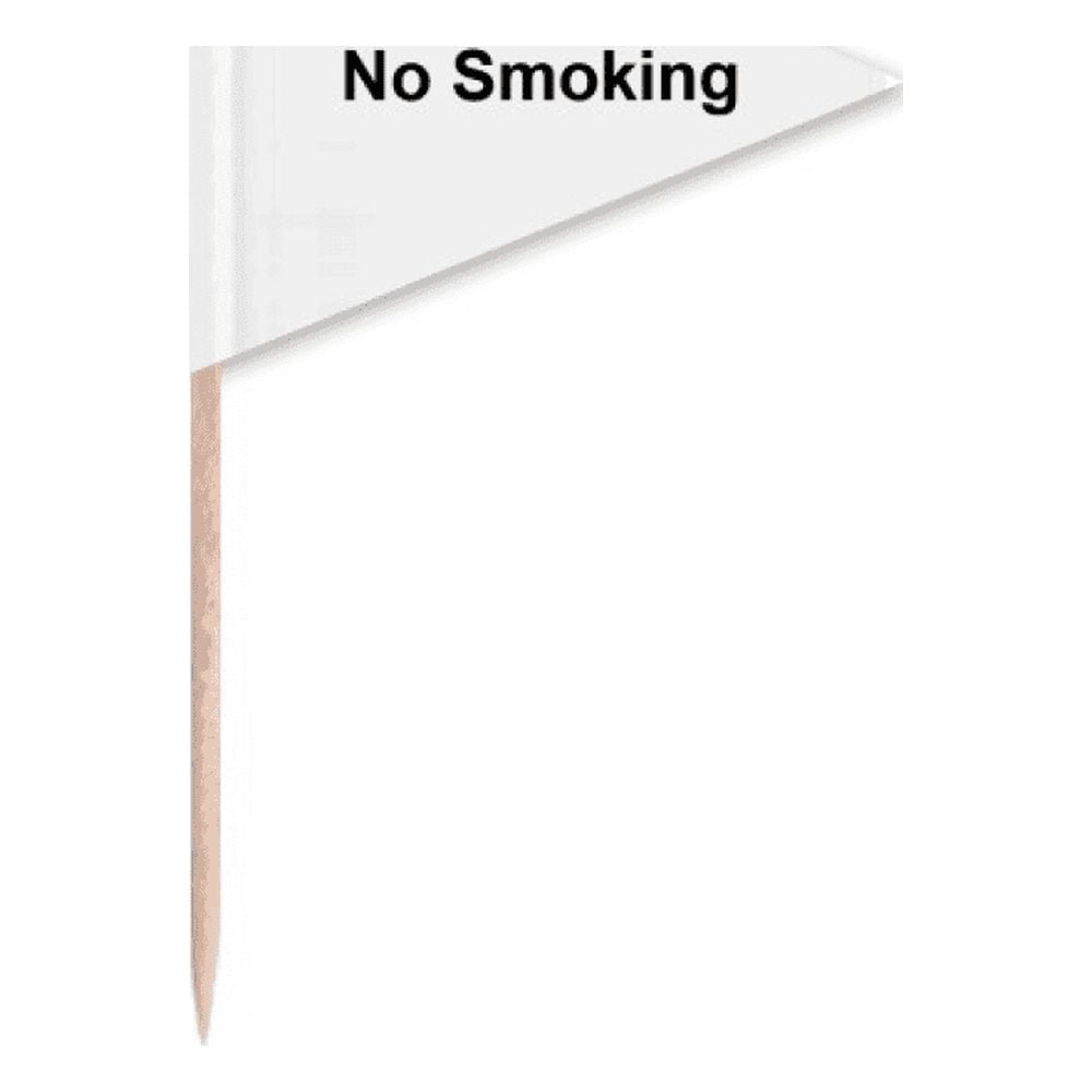 No Smoking Warning Symbol Toothpick Triangle Cupcake Toppers Flag ...