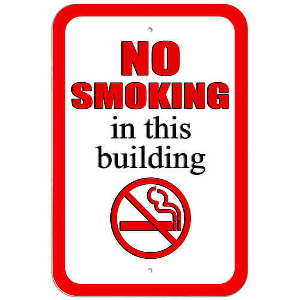 No Smoking in this Building Symbol Sign - Walmart.com
