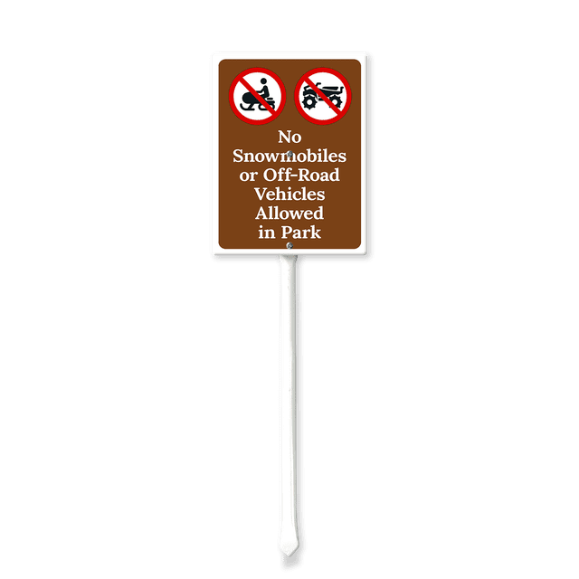 No Snowmobiles or Off Road Vehicles Allowed in Park Yard Sign With ...