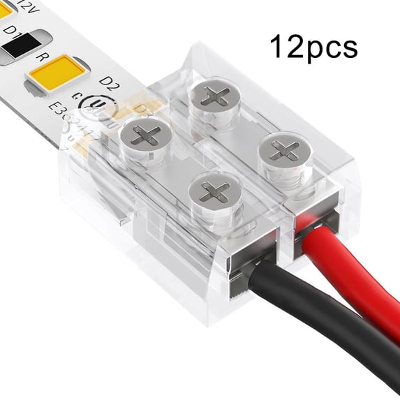 No-Solder LED Tape Lights Connector Kit 2Pin 8mm/10mm LED Strip-Lights ...