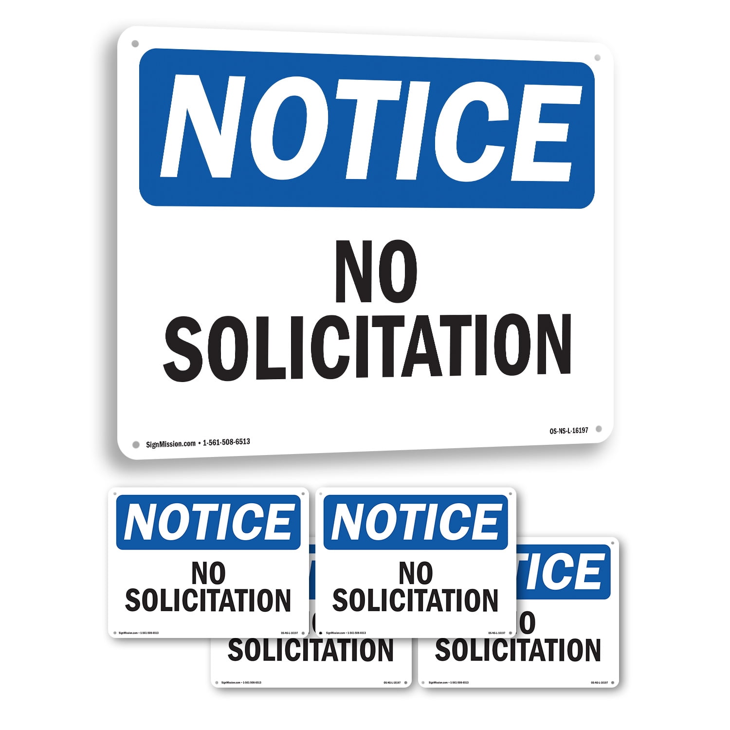 No Solicitation OSHA Notice Rigid Plastic Sign 24 Inch x 18 Inch - 5 ...
