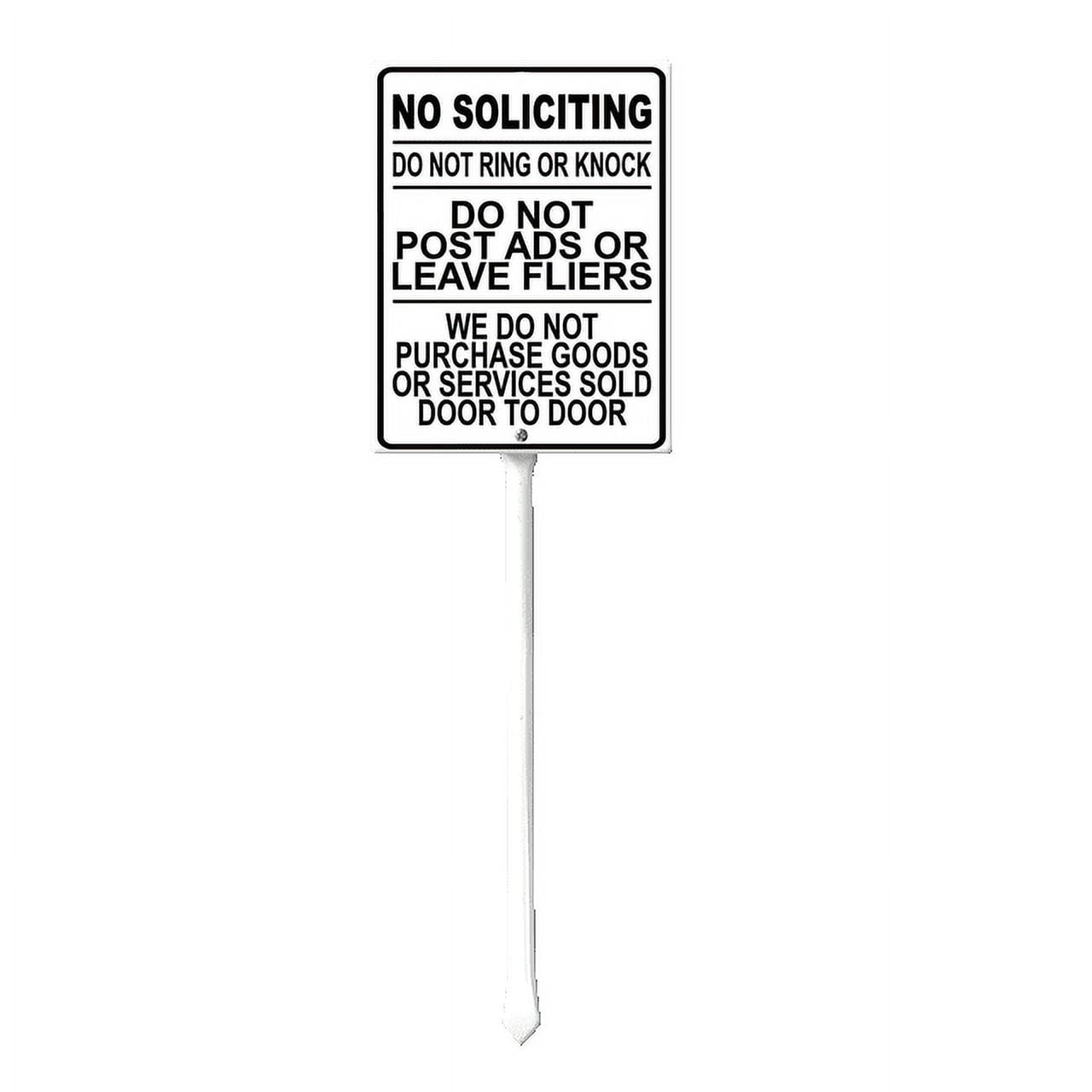 No Soliciting Do Not Knock Do Not Post Ads Or Fliers Sign With Metal ...