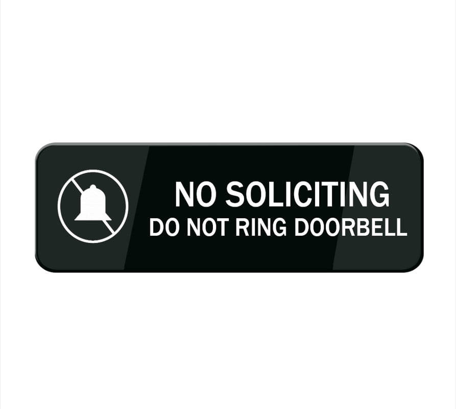 No Soliciting Do Not Ring Doorbell Sign: Easy To Mount Informative ...