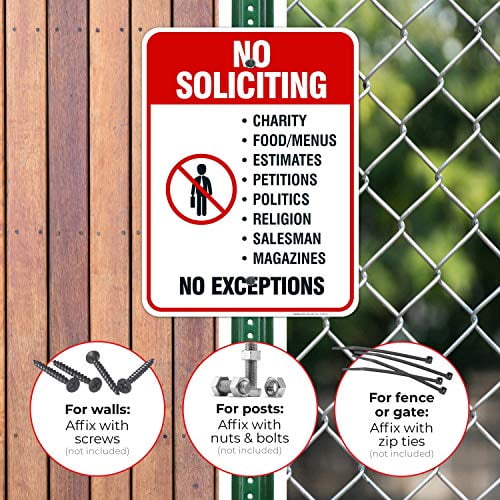 No Soliciting Door Sign, No Soliciting Sign, for House 18x24 Inches ...