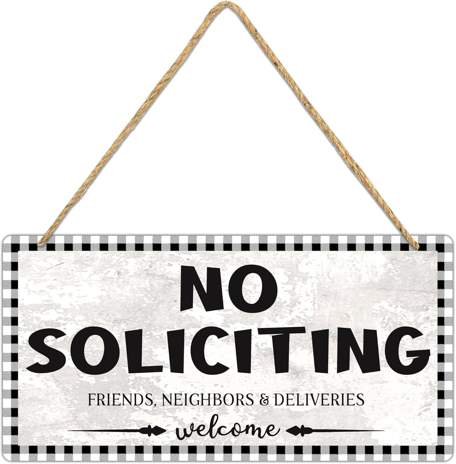 No Soliciting Family Friends Neighbors Deliveries Welcome Funny Rustic ...