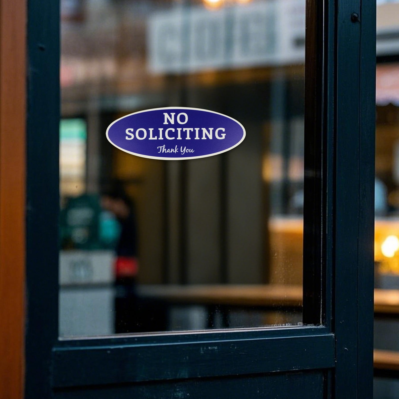 No Soliciting Sign 2x5 Inch Durable Door Sticker for Home and Business ...