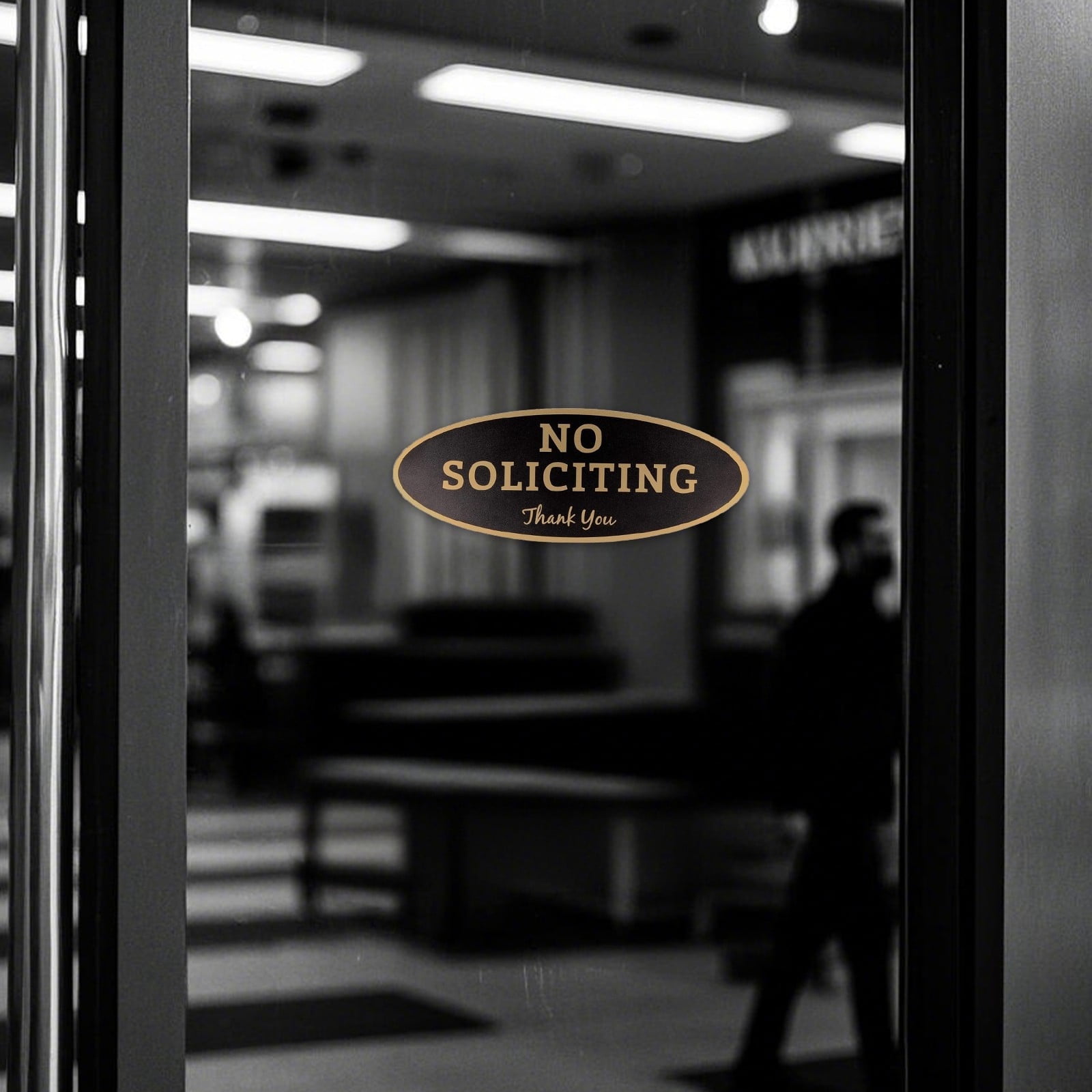 No Soliciting Sign - 2x5 Inch Durable Door Sticker for Home and ...