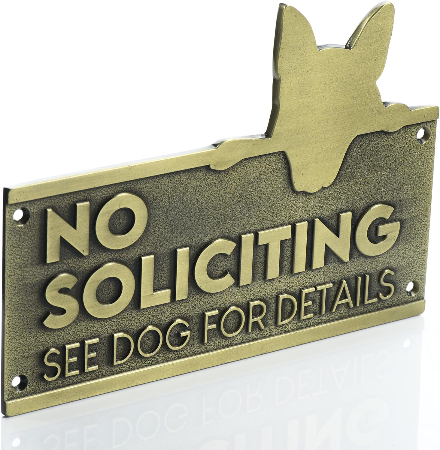 No Soliciting Sign For House Funny For Dog Owners - Heavy Duty Metal ...