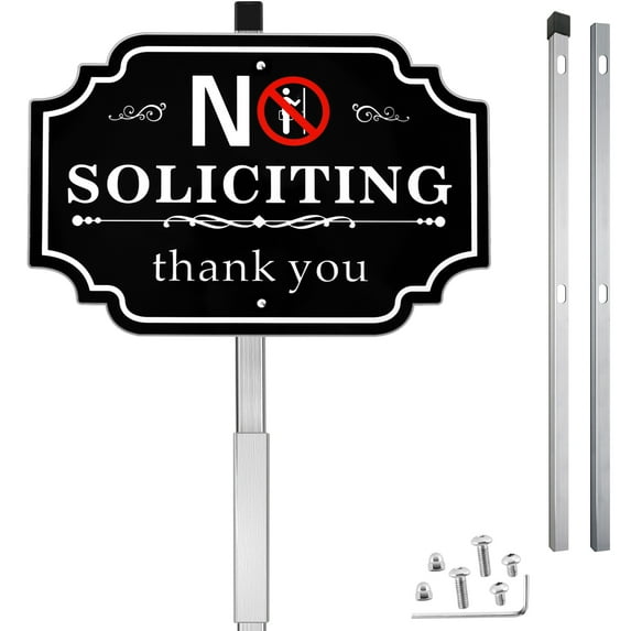 Fabulas No Soliciting Yard Sign for House, Heavy-Duty Aluminum No ...