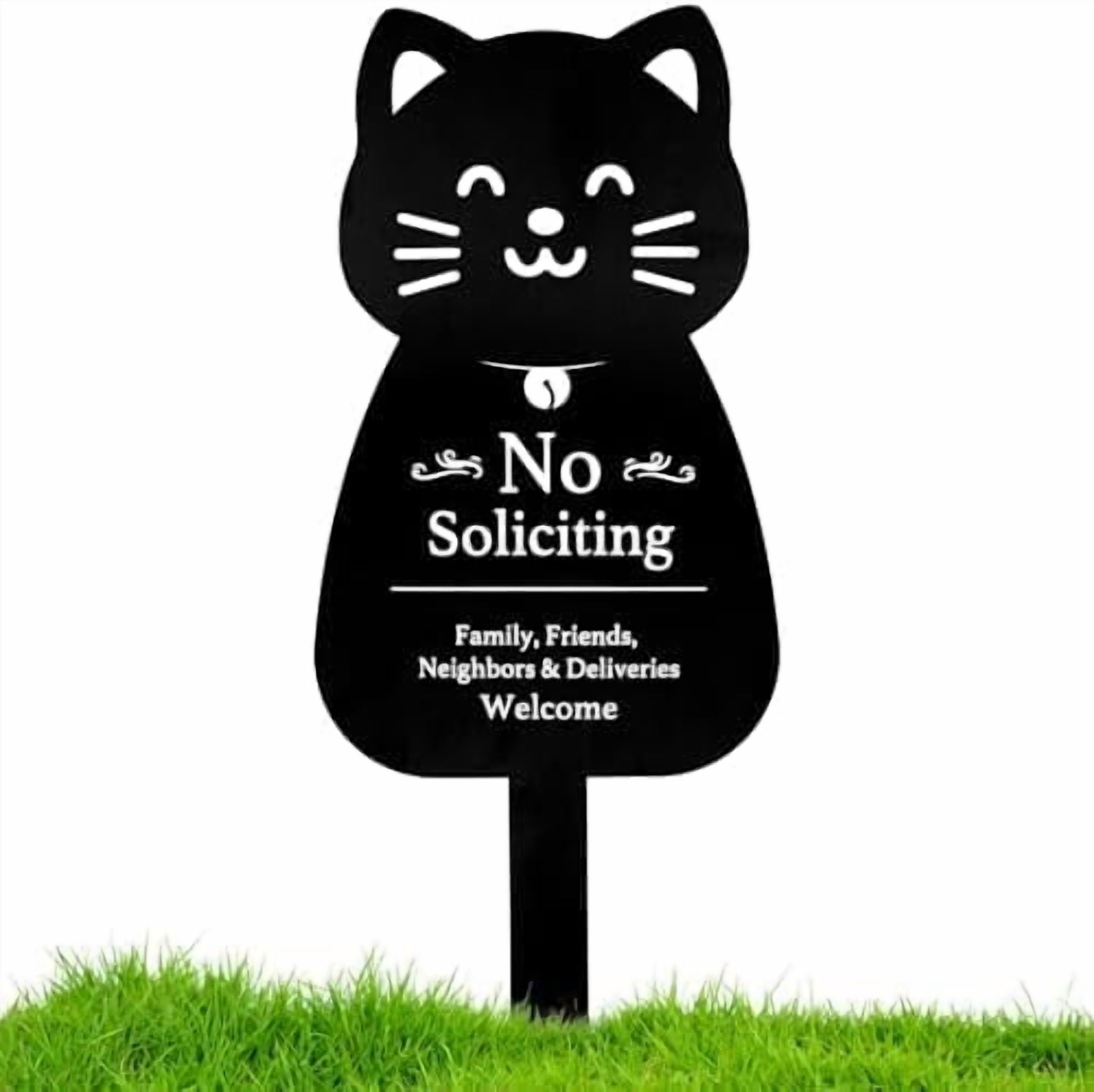 No Soliciting Sign for House Funny Metal No Soliciting , 16.5"x7.0 ...