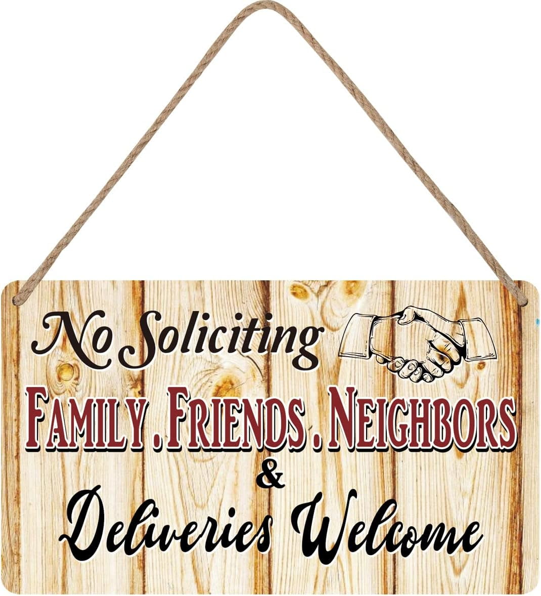 No Soliciting Sign for House No Soliciting Family Friends and Neighbors ...