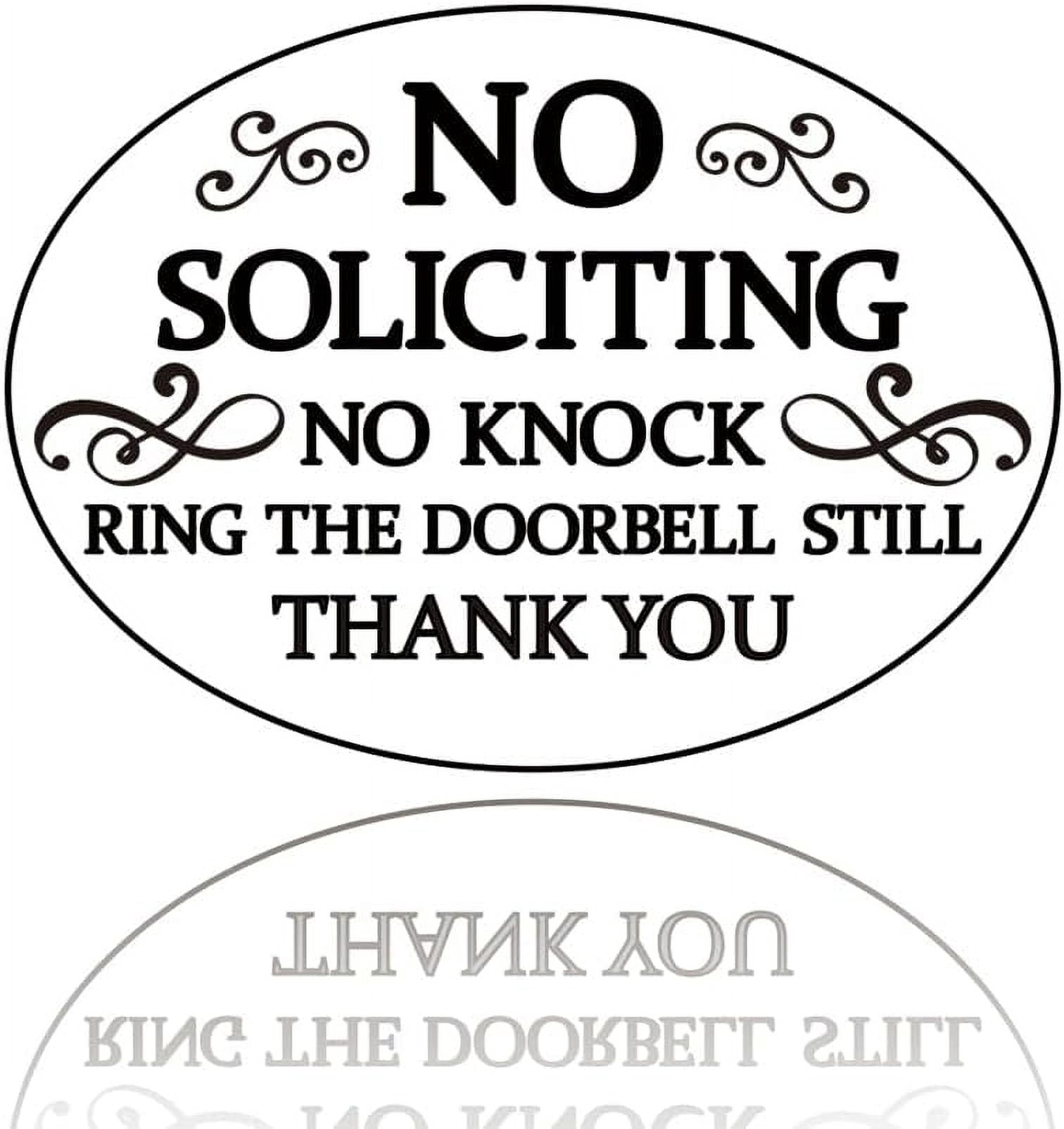 No Soliciting Sign for House Self-Adhesive for Door No Soliciting Sign ...