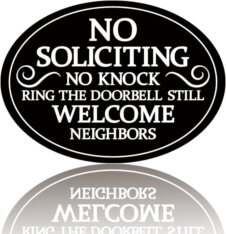 No Soliciting Sign for House Self-Adhesive for Door No Solicitors Sign ...