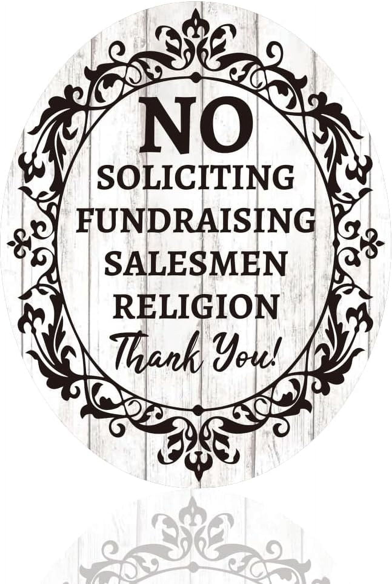 No Soliciting Sign for House Self-Adhesive for Front Door Wooden No ...