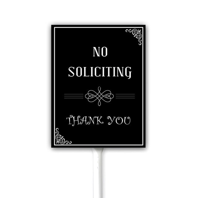 No Soliciting Sign for House Yard Stake Durable Aluminum UV Protected ...
