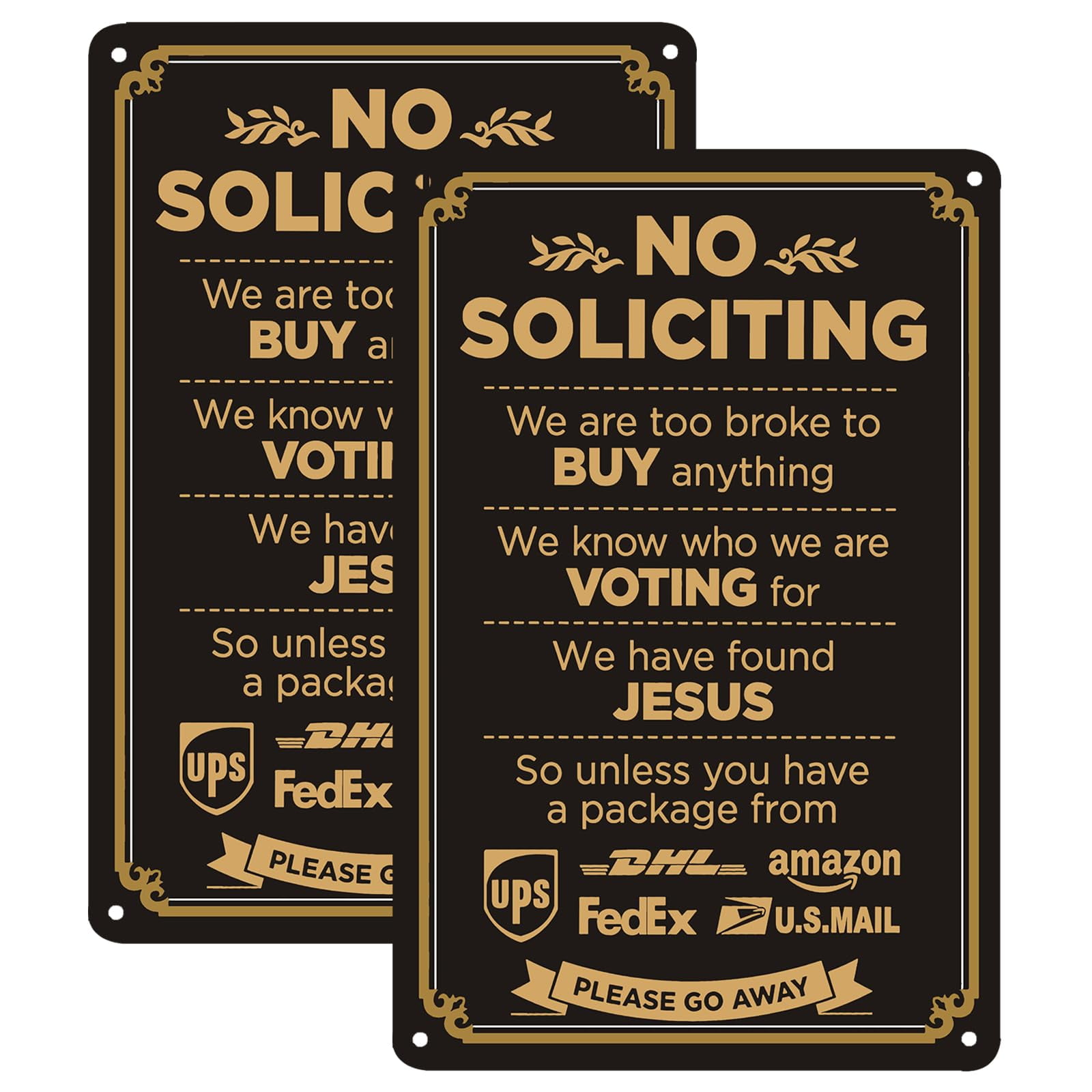 No Soliciting Signs for House, please Go Away Sign,Do Not Ring Bell ...