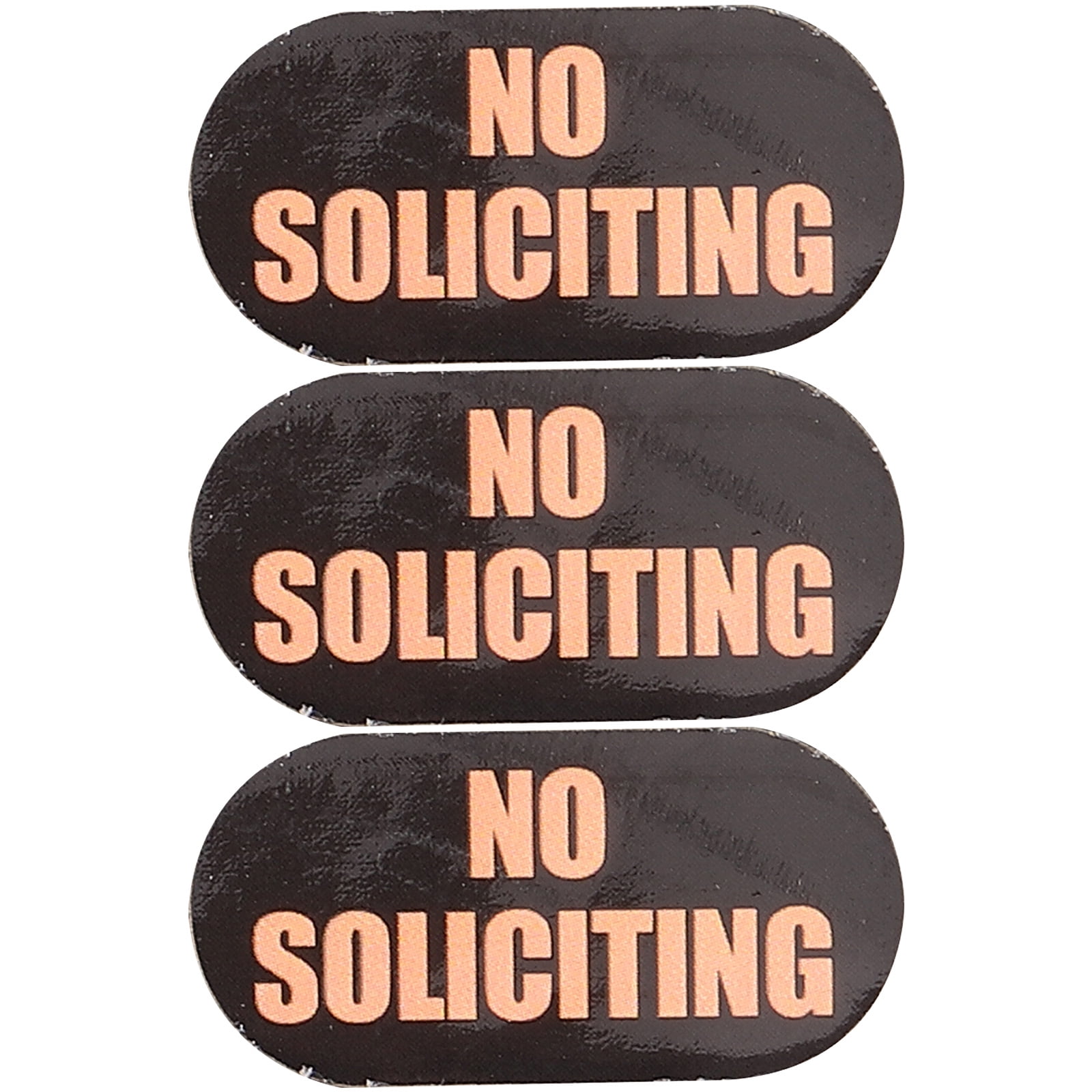 No Soliciting Signs x3 - Small, Weatherproof for Home, Office, Video ...