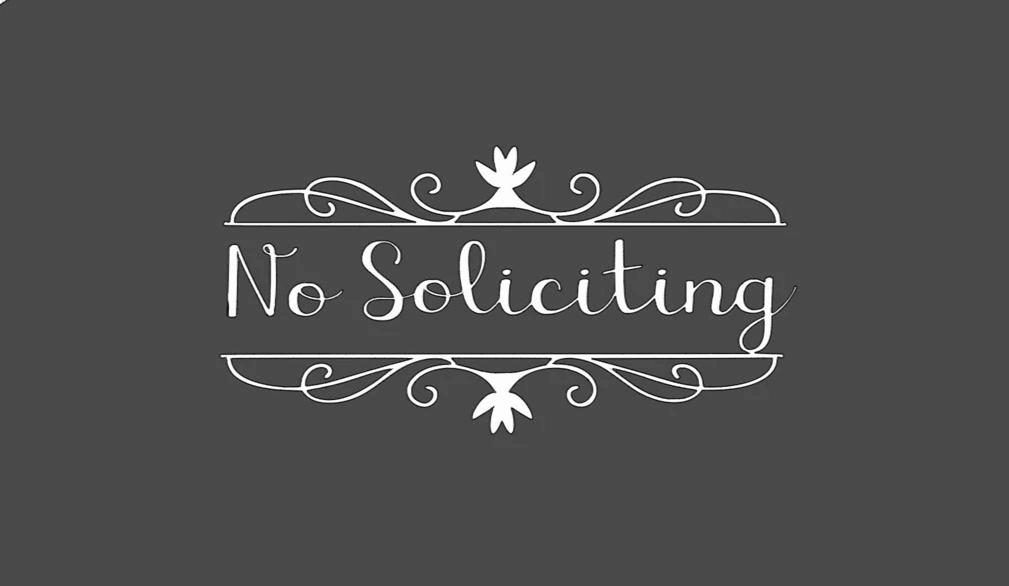 No Soliciting Sticker Decal Business Home Door Window Wall Sign Vinyl ...