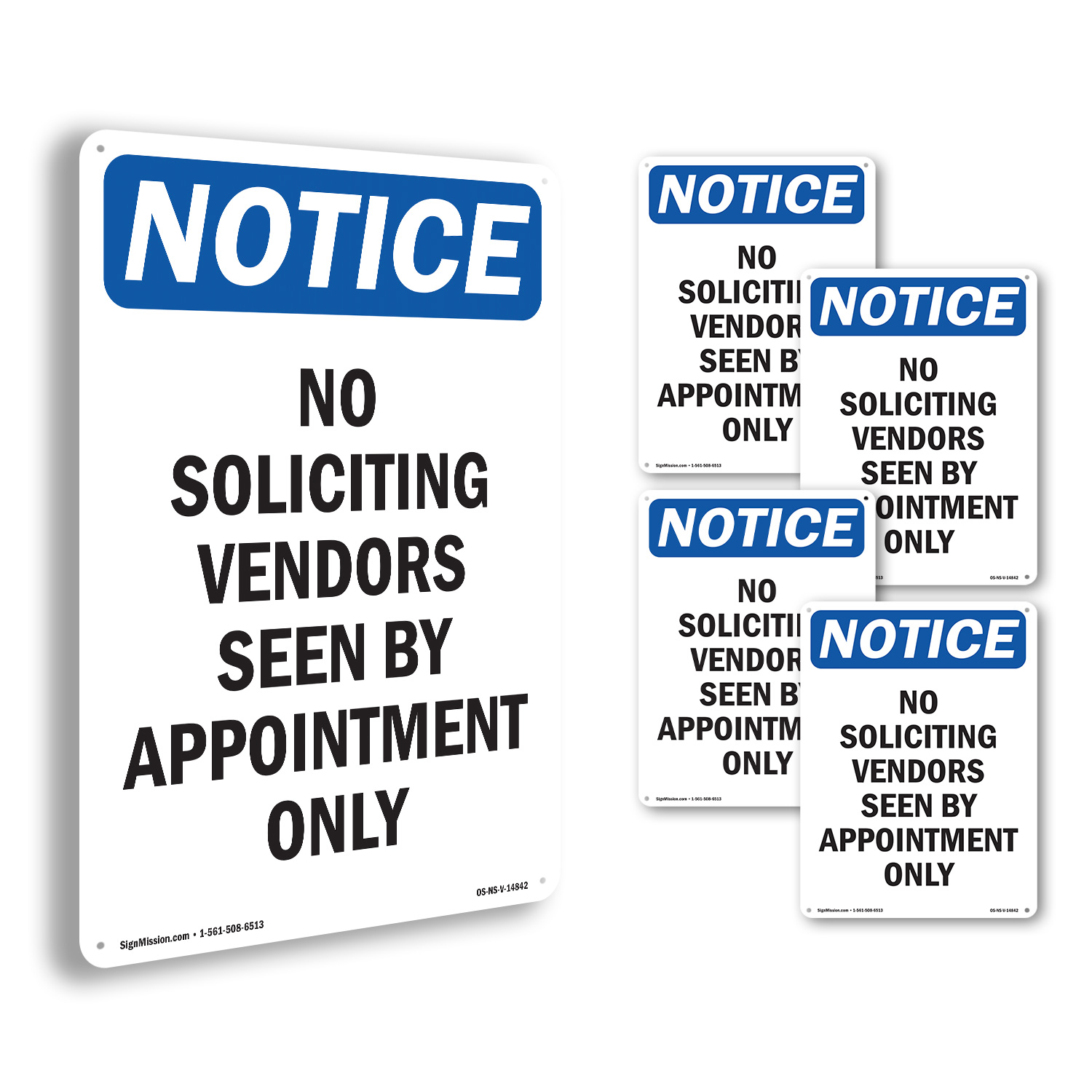 No Soliciting Vendors Seen By OSHA Notice Rigid Plastic Sign 24 Inch x ...