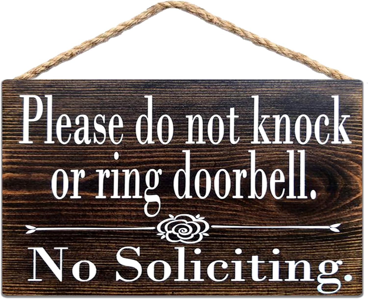 No Soliciting Wood Sign Do Not Disturb Sign Do Not Ring Doorbell Sign ...
