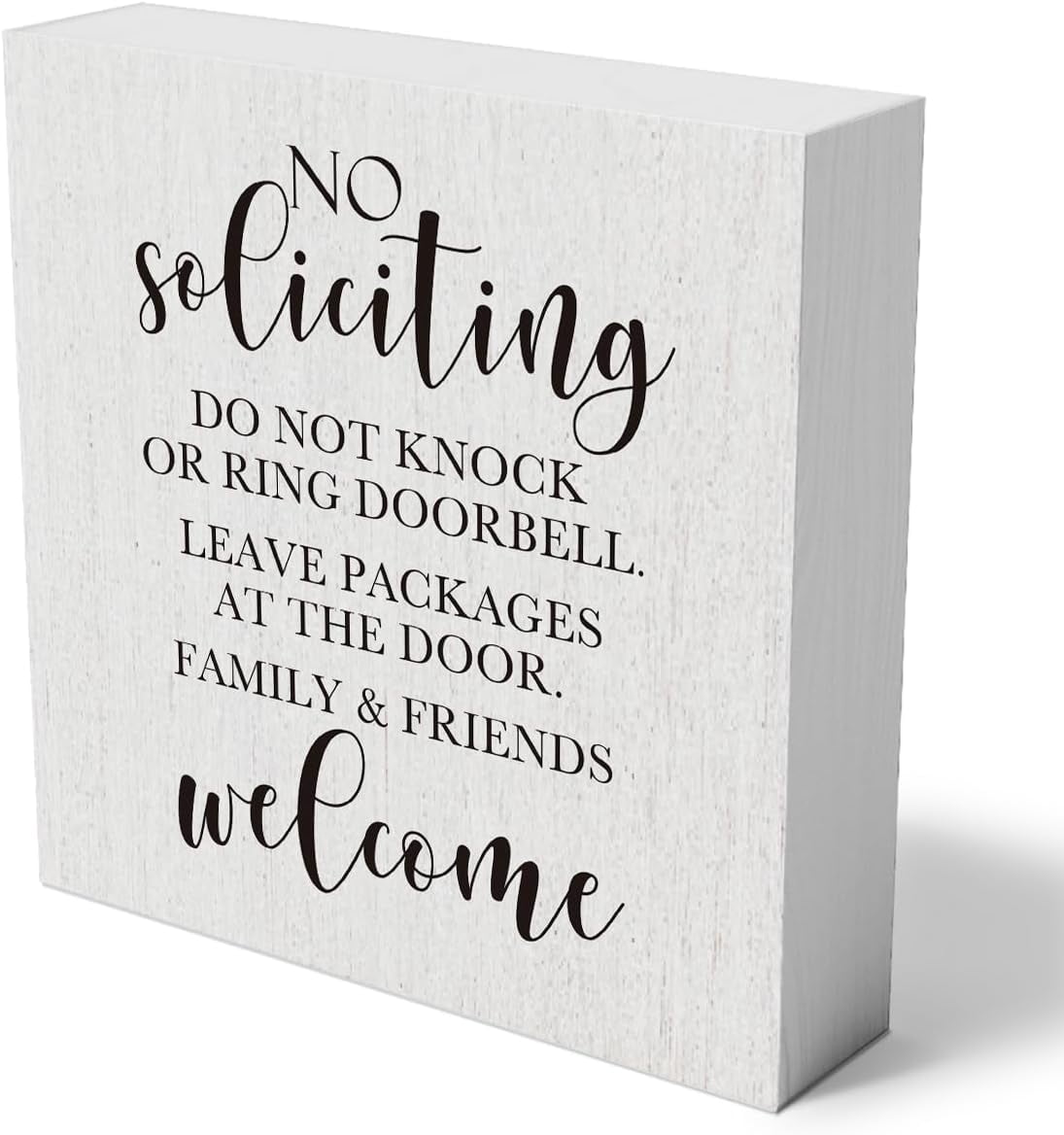 No Soliciting Wooden Box Sign Decorative Funny Home Entrance Wood Box ...